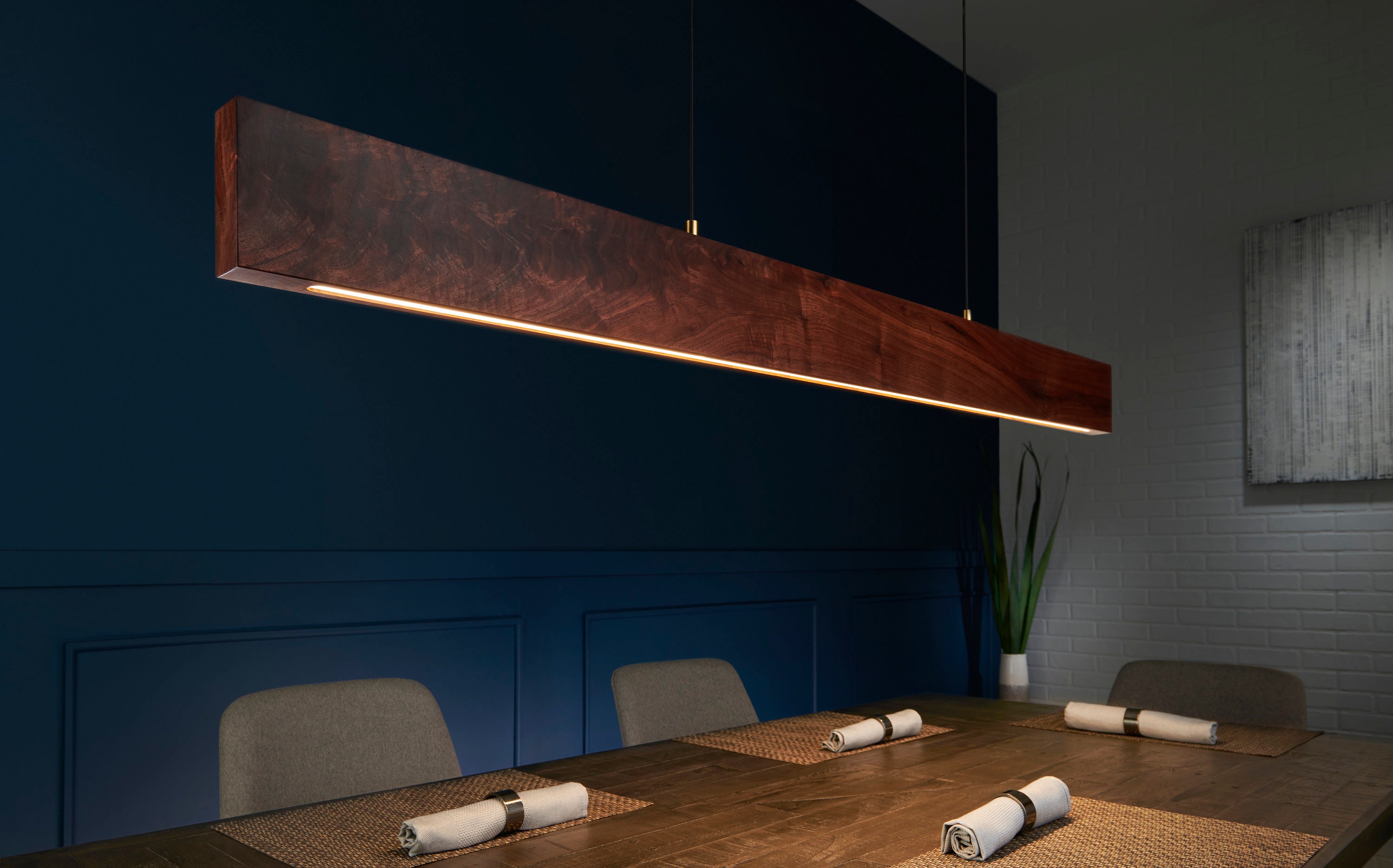 Tolv Alpine Linear Suspension Chandelier | Scandinavian| LED Pendant ...