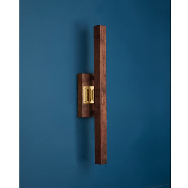 Wood Mcm Wall Sconce - Etsy