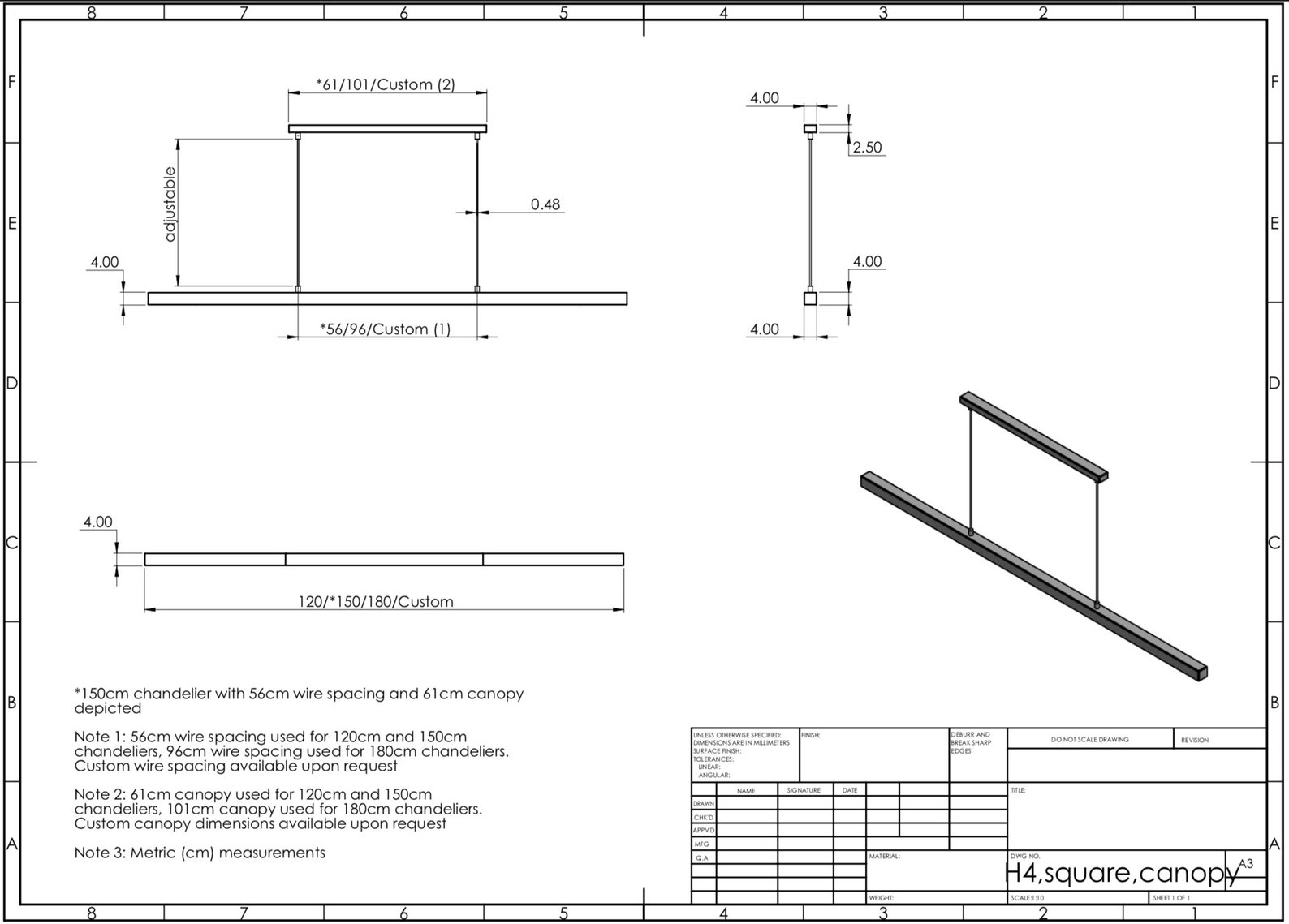 Alpine Linear Suspension Pendent Light | Modern Chandelier | Nordic ...