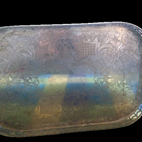 Heavy Silver Tray - Etsy