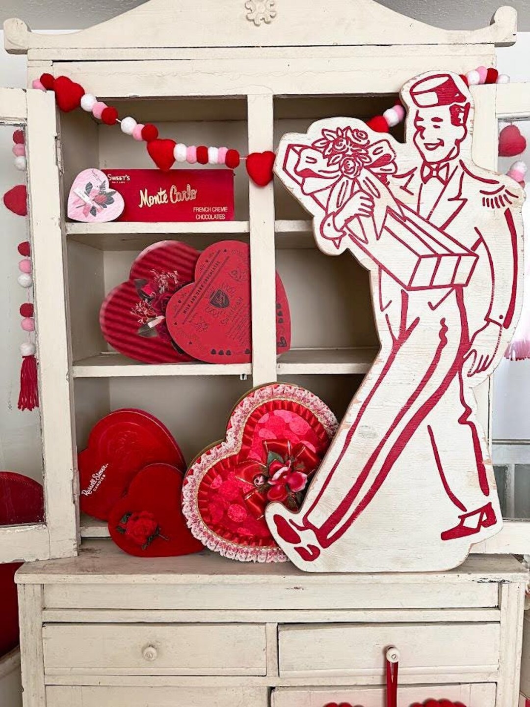 Flower Delivery Man Wood Sign HAND PAINTED ORIGINAL - Etsy