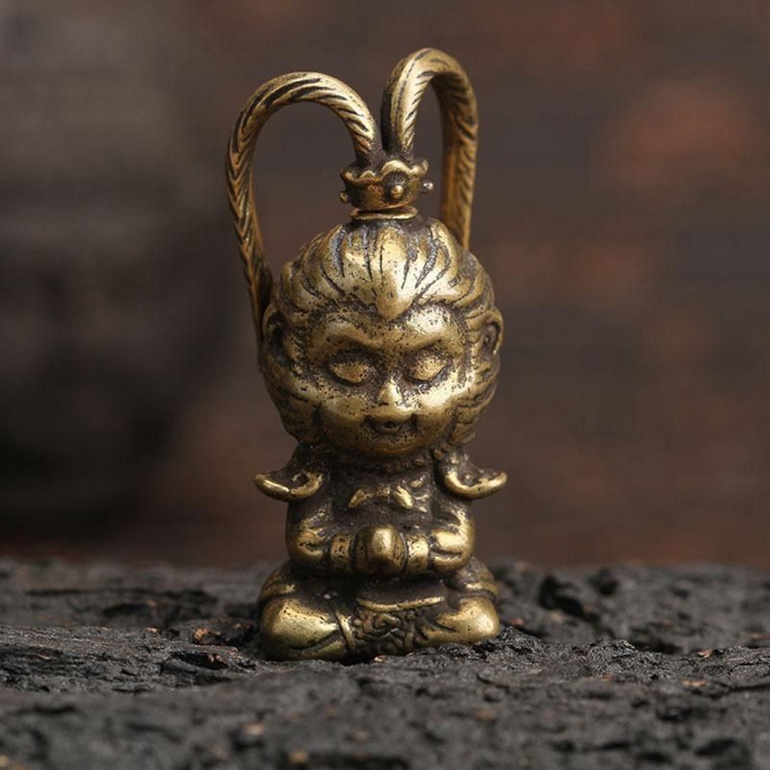Antique Brass Monkey King Statue, Home Decor - Etsy