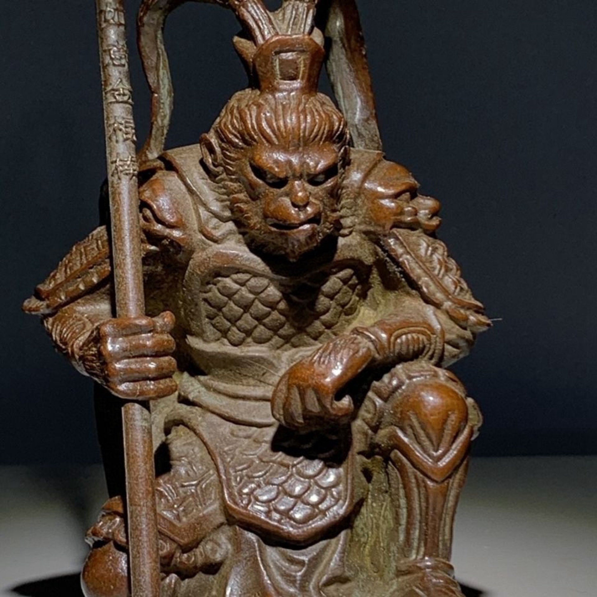 Antique Brass Monkey King Statue Home Decor - Etsy
