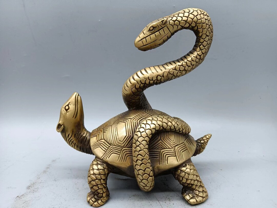 Antique Brass Carved Xuanwu Statue, Home Decor - Etsy