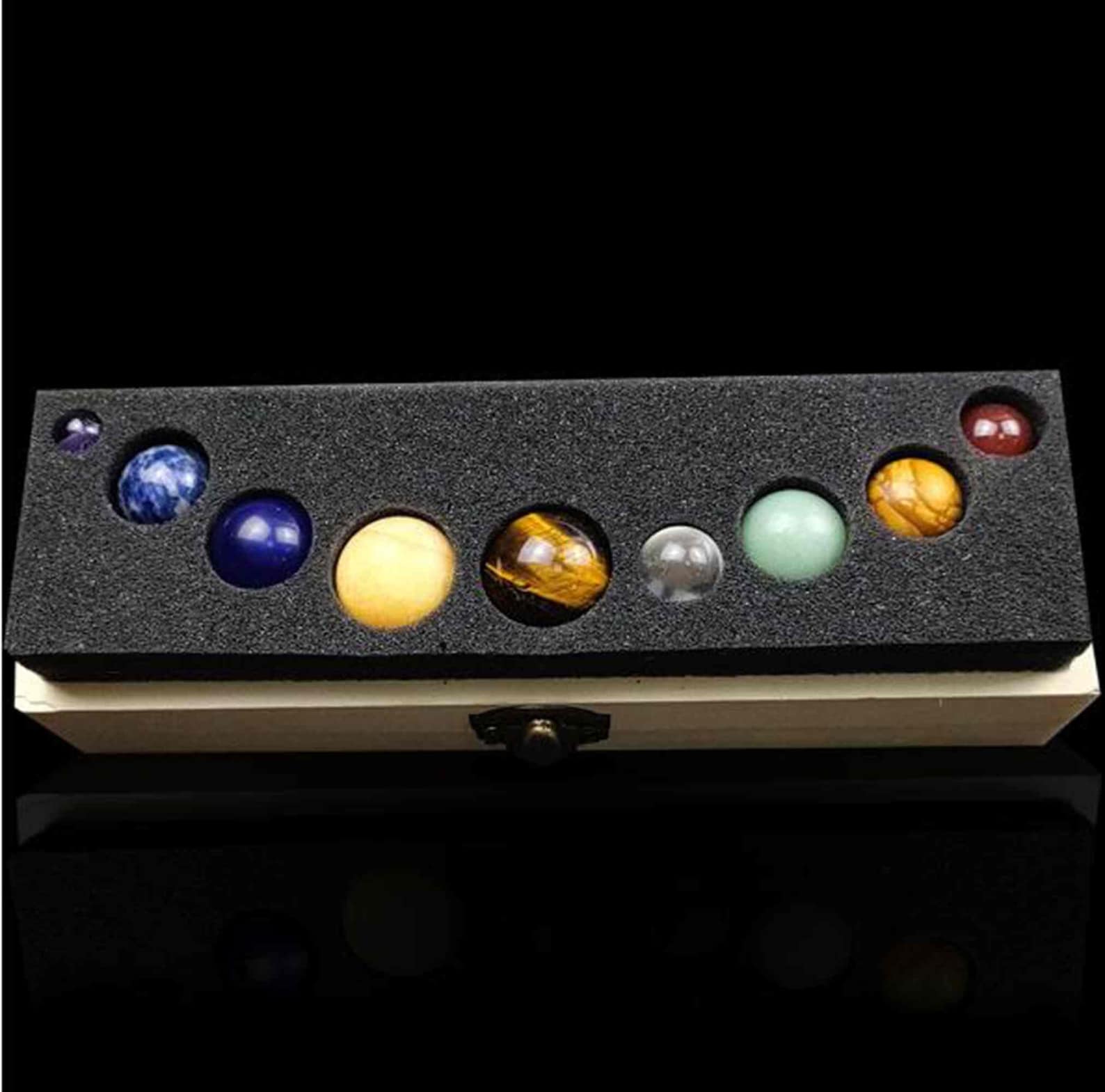 Natural crystal gemstone ore specimens nine planets orbs of | Etsy