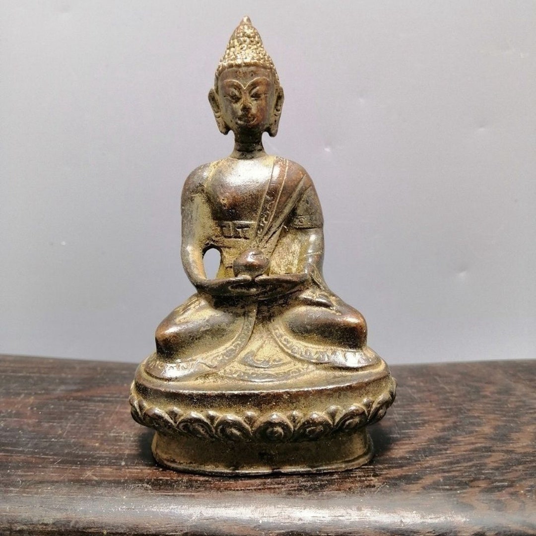 1980 Tibetan Copper Buddha Small Statue, Tea Pet Statue, Home Decor - Etsy