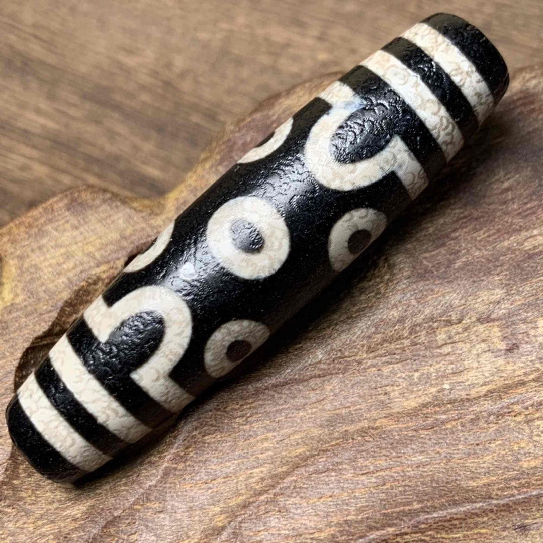 From Tibet Sacred Agate Seven-eyes DZI Beads, Natural Pattern, Amulet ...