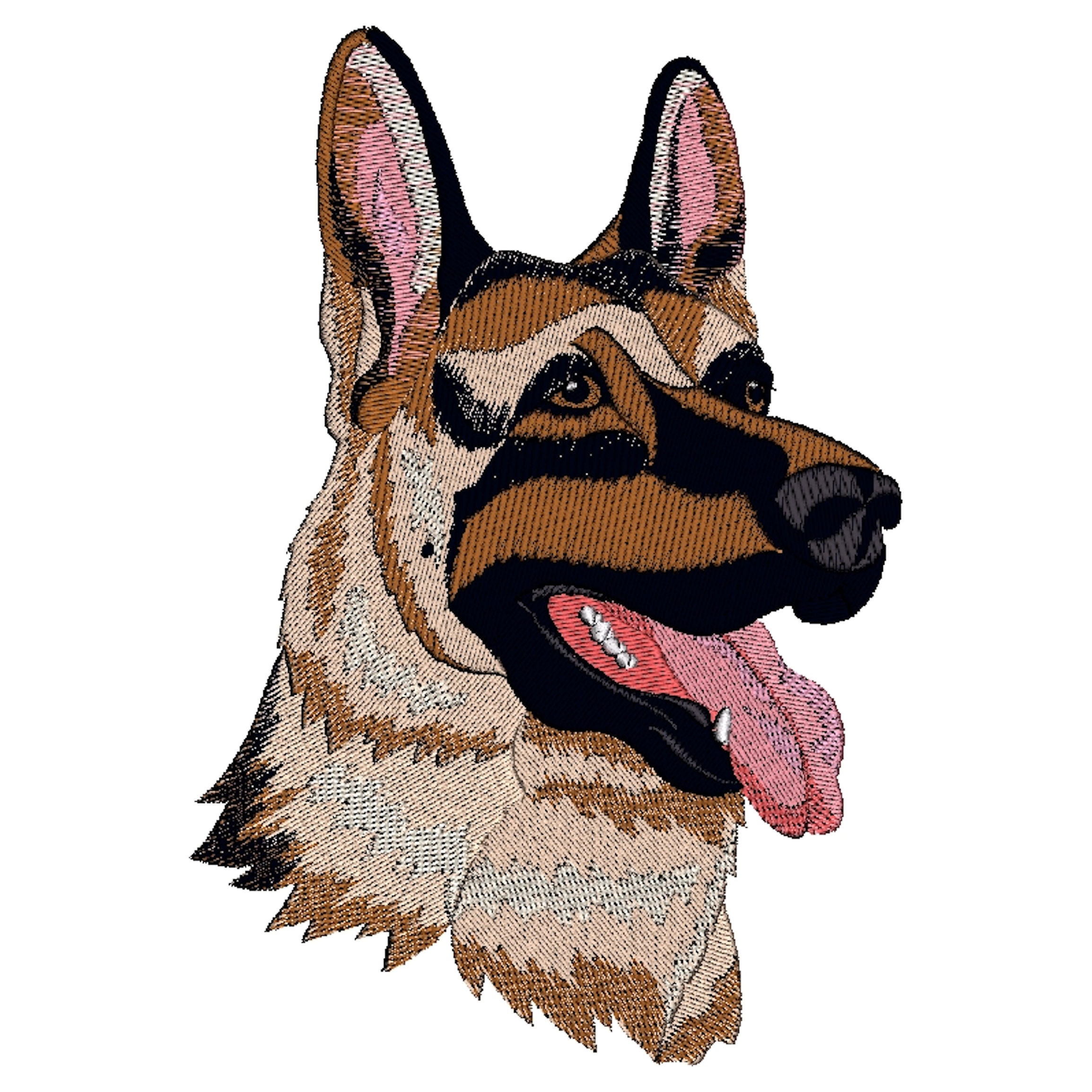 German Shepherd Embroidered Towels Personalised Towel Dog Embroidered ...