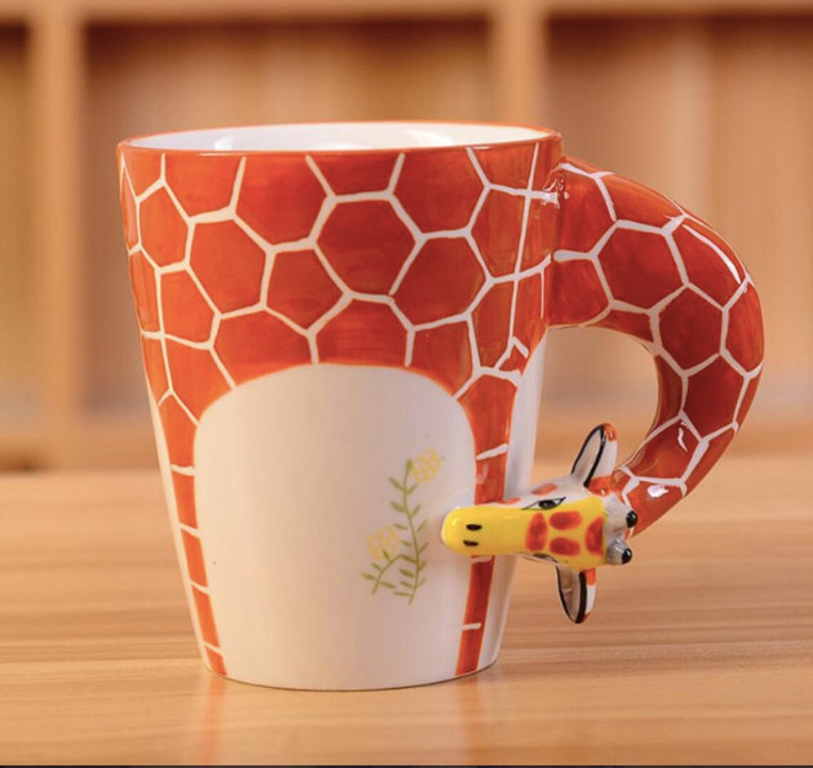 Cute Giraffe 3D Coffee Tea Ceramic Mug Animal Mugs Giraffe - Etsy