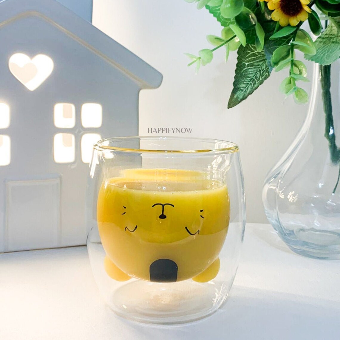 Panda Cup / Double Walled Glass Cup / Cute Panda Mug /Tea | Etsy