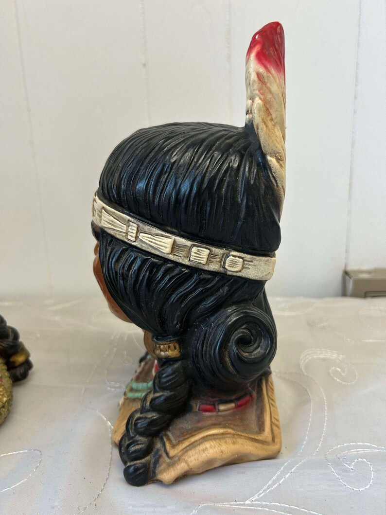 Indian Bust by Univseral Statuary Corp in 1974 Numbered 605 - Etsy