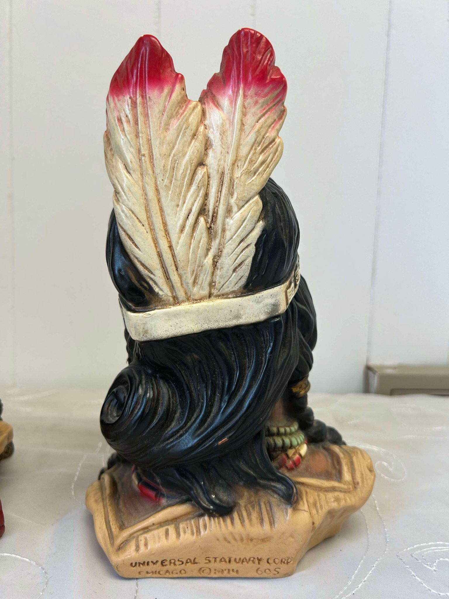 Indian Bust by Univseral Statuary Corp in 1974 Numbered 605 - Etsy