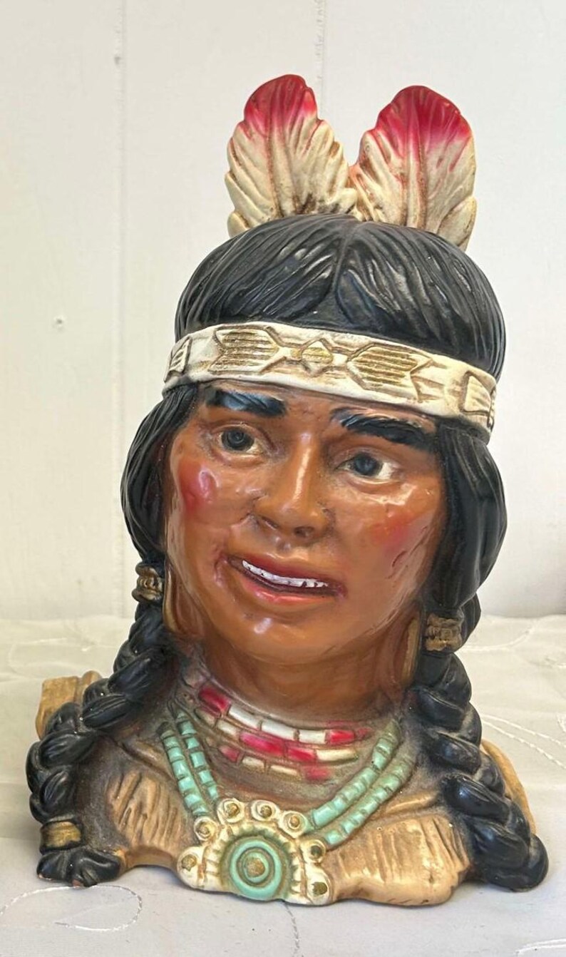 Indian Bust by Univseral Statuary Corp in 1974 Numbered 605 - Etsy