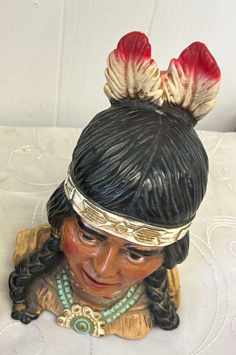Indian Bust by Univseral Statuary Corp in 1974 Numbered 605 - Etsy