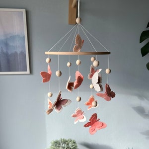 Butterfly Baby Mobile, Butterflies Crib Mobile Girl, Floral Nursery ...