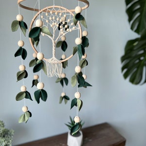 Baby Mobile Forest, Crib Mobile Tree and Leafs, Nursery Mobile Green ...