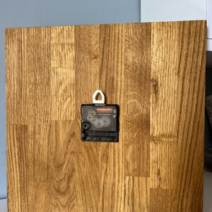 Square Large Wall Clock, Wall Clock With Numbers, Warm Shade Oak Clock ...