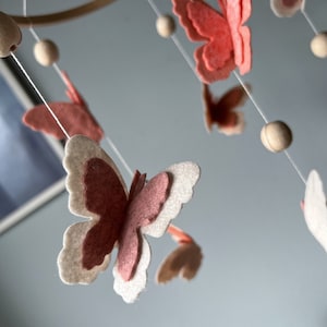 Butterfly Baby Mobile, Butterflies Crib Mobile Girl, Floral Nursery ...