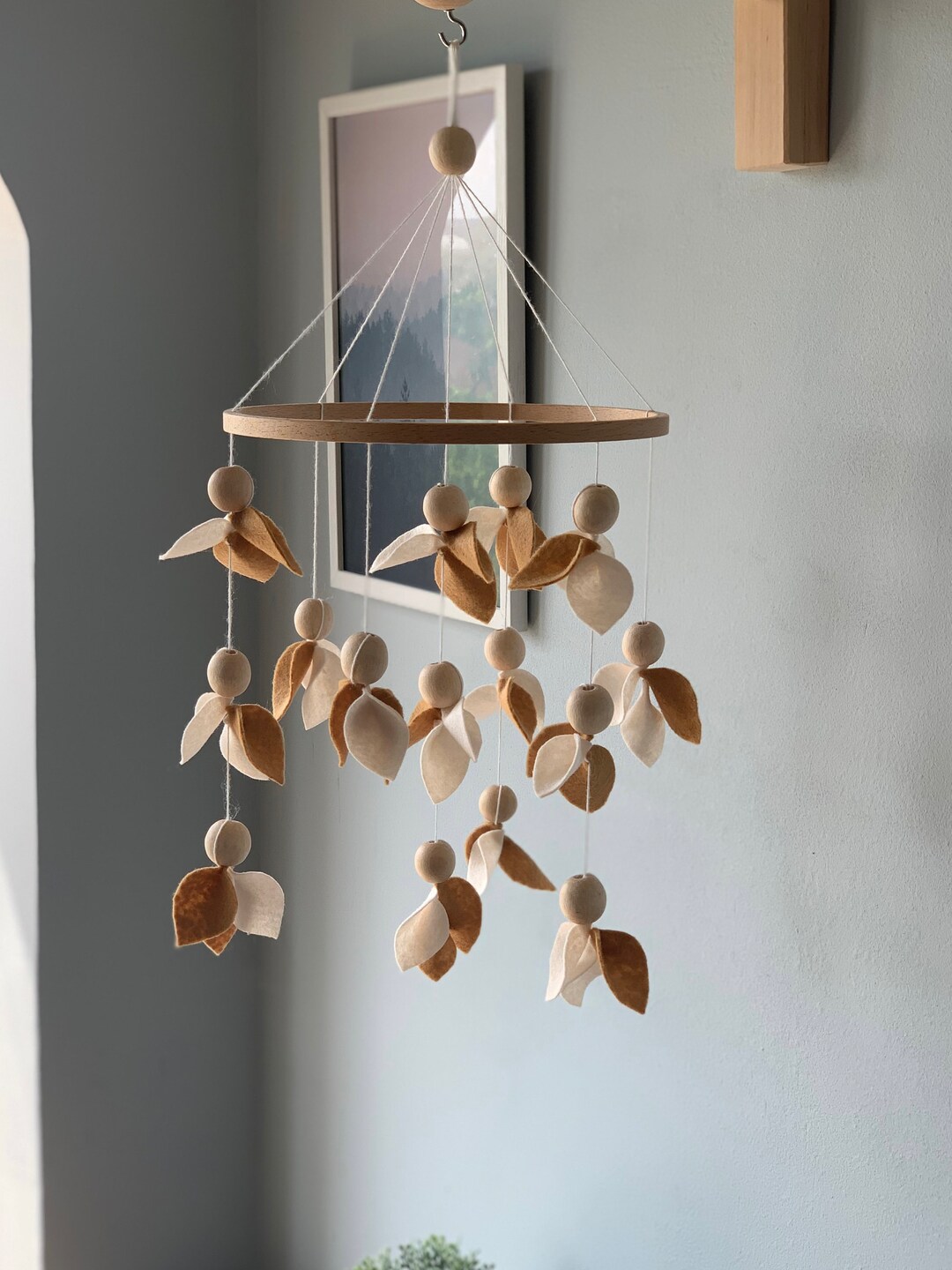 Forest Baby Mobile, Leaf Crib Mobile, Floral Baby Mobile, Hanging ...