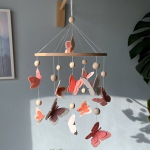 Butterfly Baby Mobile, Butterflies Crib Mobile Girl, Floral Nursery ...