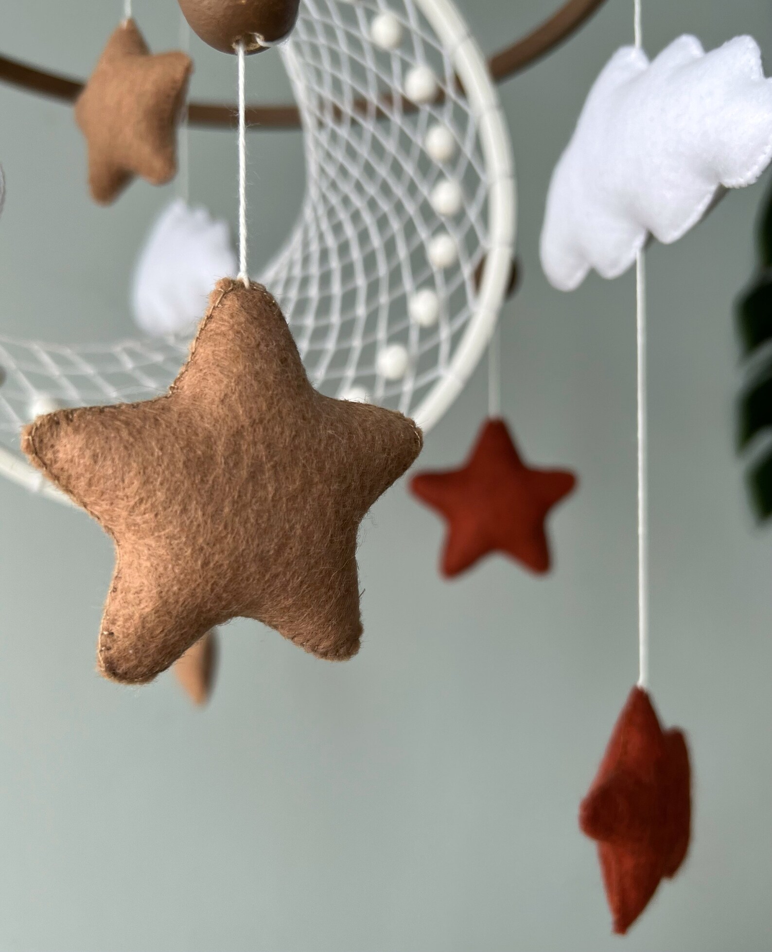 Moon and Star Crib Mobile, Macrame Baby Mobile, Nuetral Baby Mobile ...