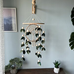 Baby Mobile Forest, Crib Mobile Tree and Leafs, Nursery Mobile Green ...