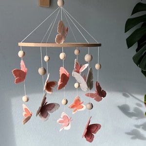 Butterfly Baby Mobile, Butterflies Crib Mobile Girl, Floral Nursery ...