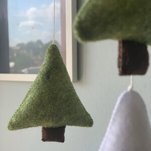 Forest Baby Mobile, Mountains and Trees Crib Mobile, Green Floral Baby ...