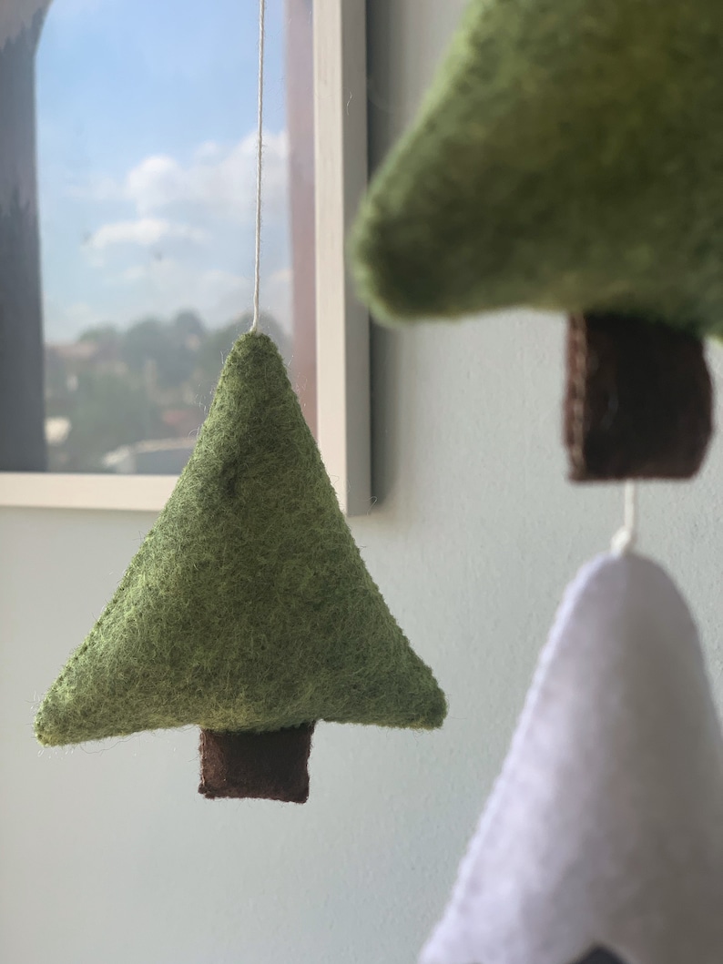 Forest Baby Mobile, Mountains and Trees Crib Mobile, Green Floral Baby ...