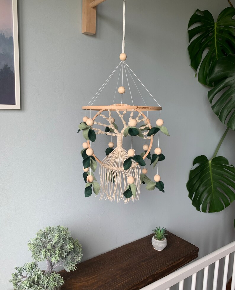 Baby Mobile Tree Baby Mobile Forest and Leafs baby Crib - Etsy