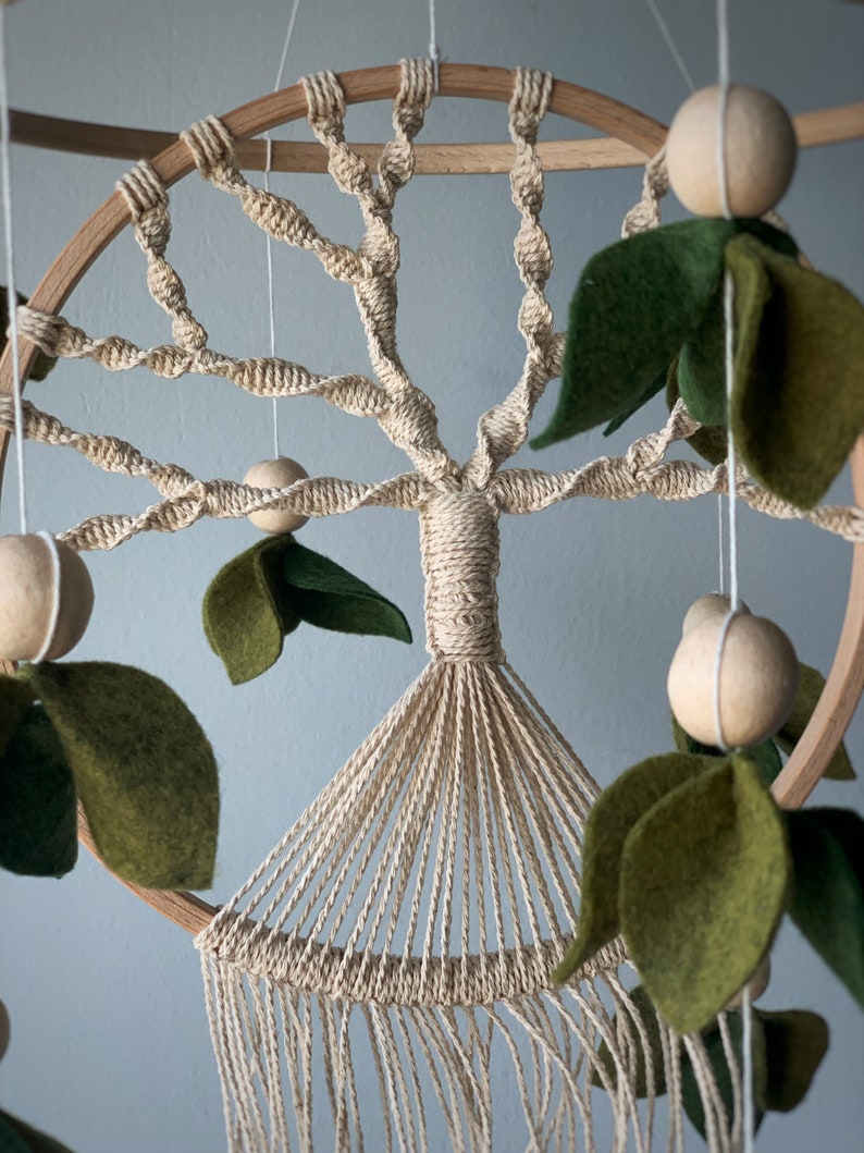 Baby Mobile Tree Baby Mobile Forest and Leafs baby Crib - Etsy