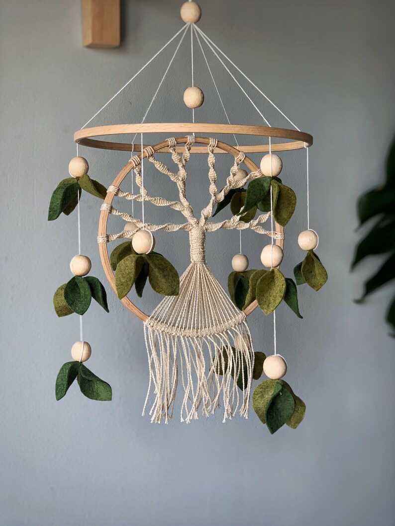 Baby Mobile Tree Baby Mobile Forest and Leafs baby Crib - Etsy