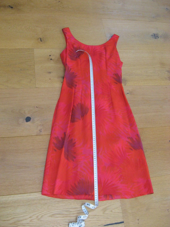 Alice Edwards 1950/1960s red print floral Cocktail/Su… - Gem