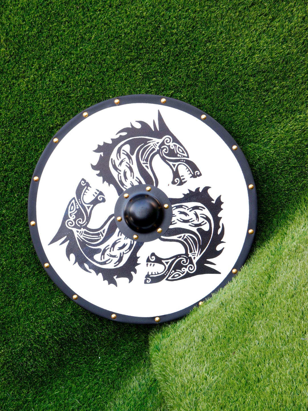 Medieval Viking Shield Dragon Authentic Battle Worn Viking Shield ...