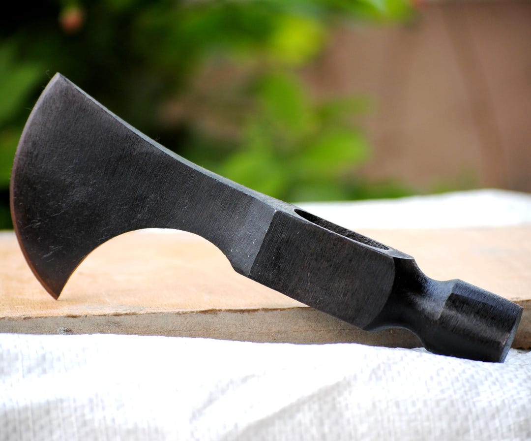 Hand Forged Ragnar Axe Head, Carbon Steel Viking Bearded Camp Axe Head ...