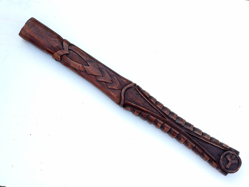 Handmade Carved Axe Handle: Viking Style Ash Wood - Etsy
