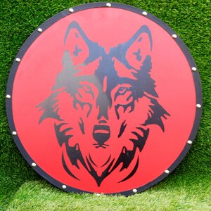 Medieval Viking Shield Wolf Authentic Battle Worn Viking Shield | Norse ...