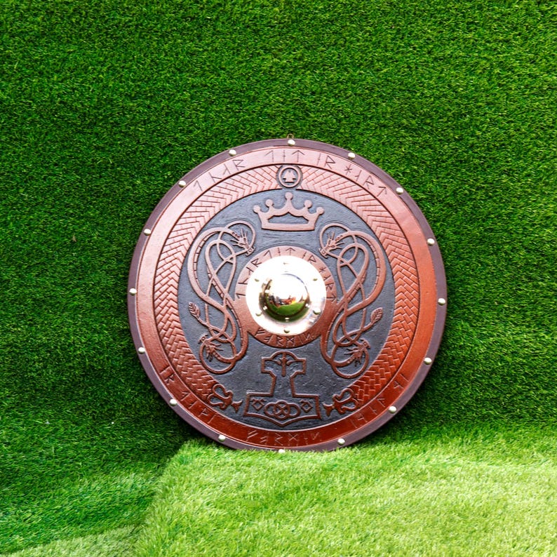 Medieval Viking Shield Dragon Authentic Battle Worn Viking Shield ...