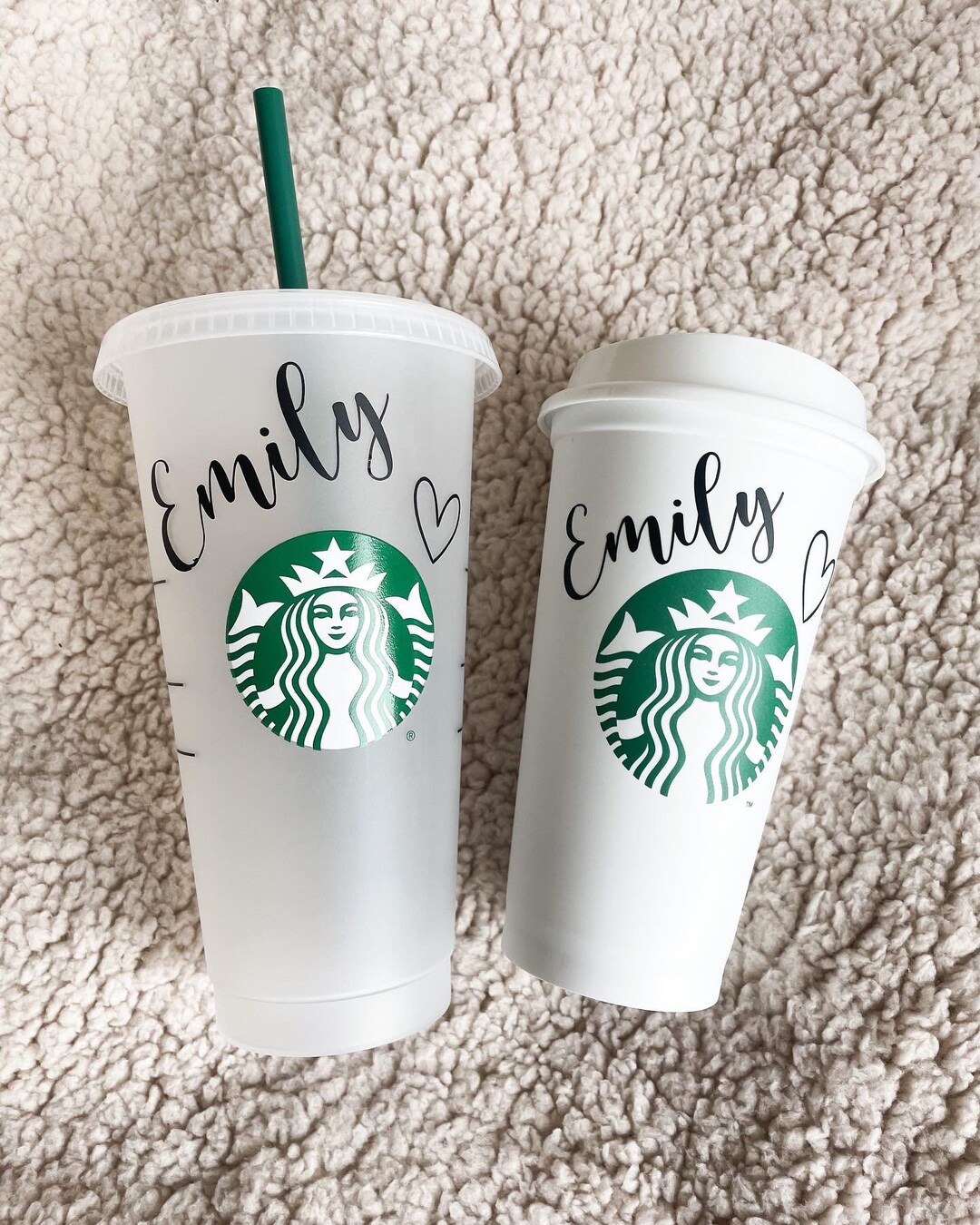 Matching Starbucks Hot and Cold Cup, Reusable Coffee Cup Set, Matching ...