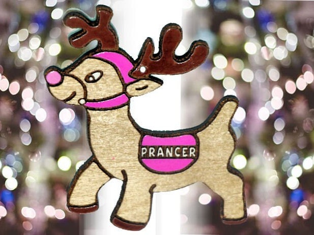 Santa's Reindeer Team Unique Handcrafted Holiday Ornaments Collectors ...