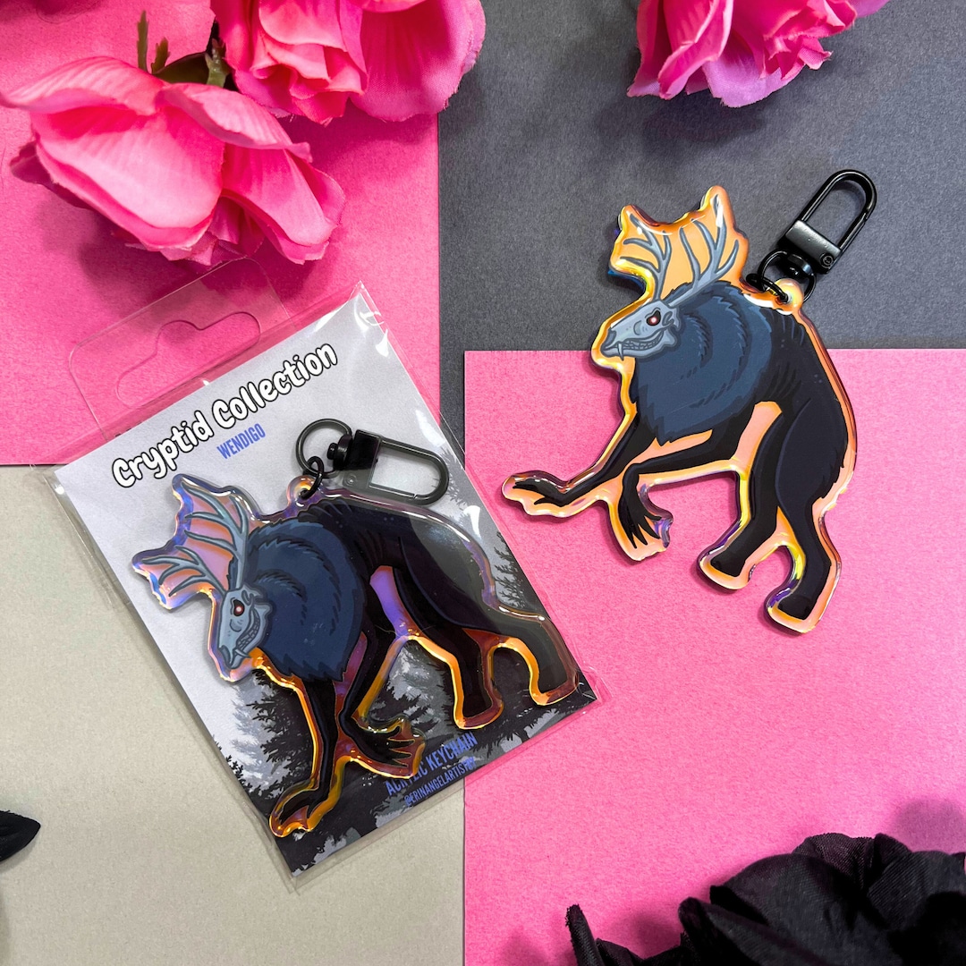 Deer Demon (wendigo) Rainbow Acrylic Keychain - Etsy