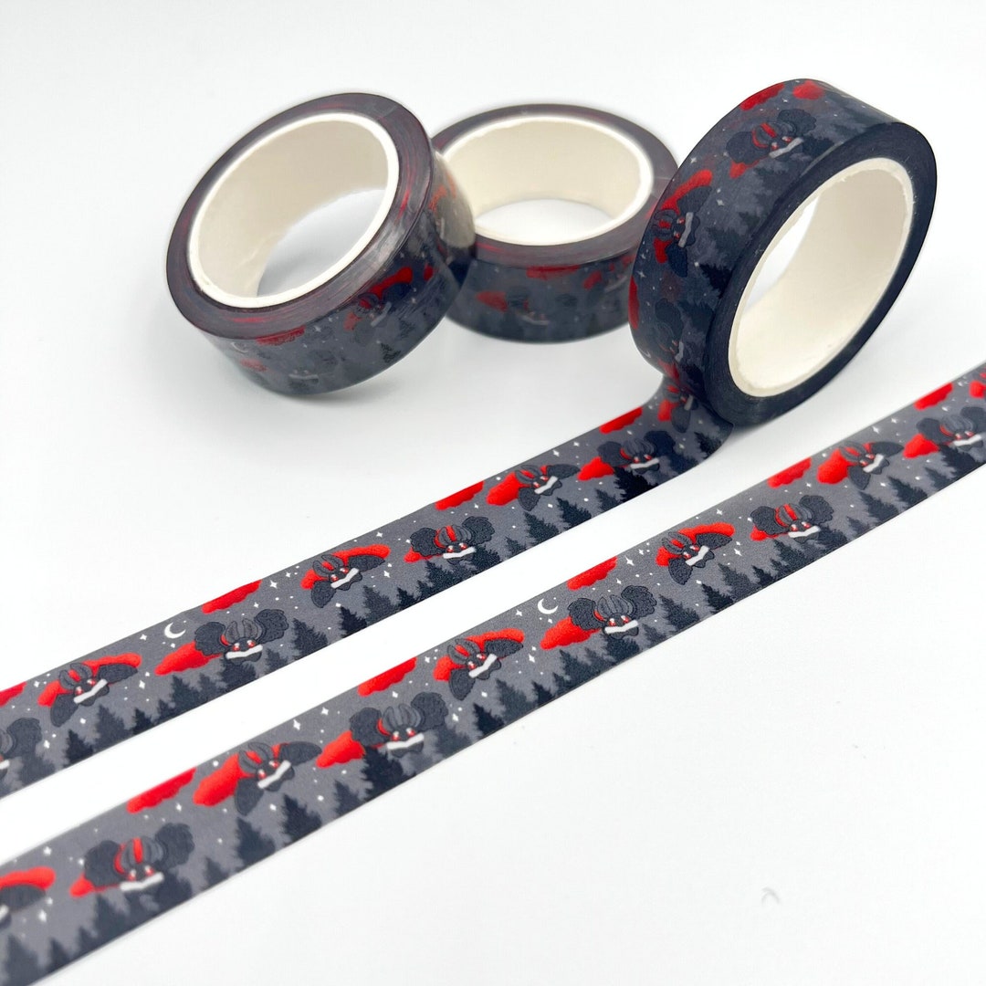 Mothman Black and Red Washi Tape, Cryptid Washi, Decorative Tape ...