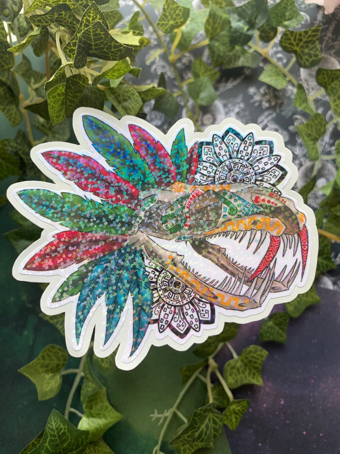 Dia De Los Muertos Aztec Sugar Skull Quetzalcoatl Sticker - Etsy