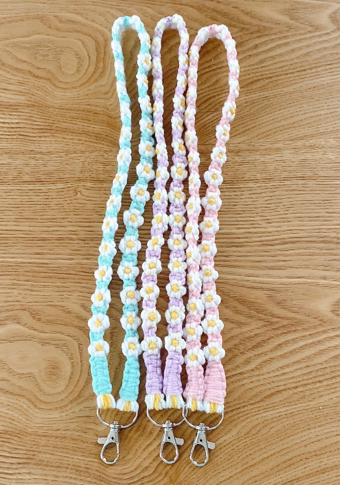Handmade Flower Lanyard Flower Lanyard Cotton Lanyard - Etsy