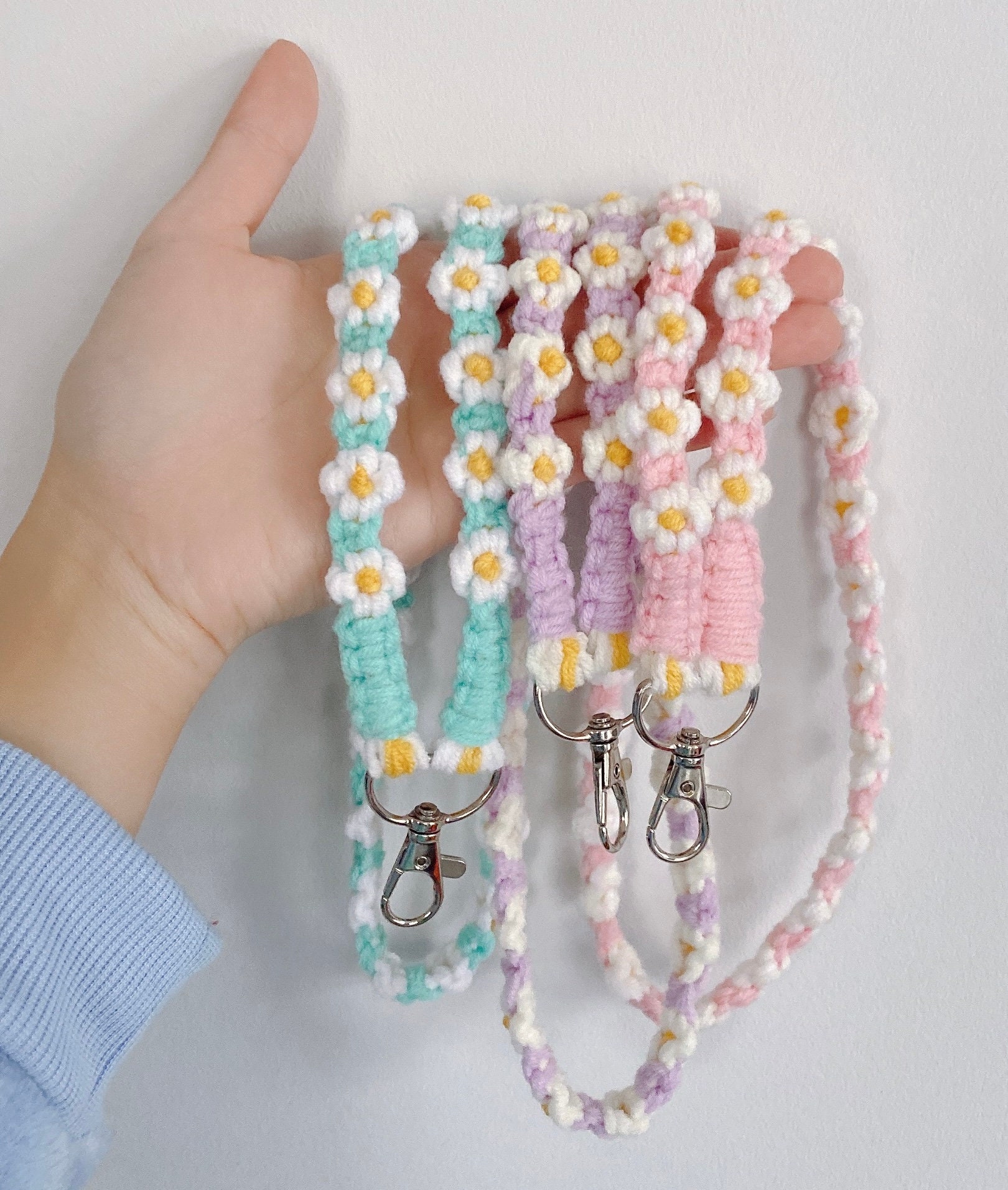Handmade Flower Lanyard | Flower Lanyard | Cotton Lanyard | Work ...