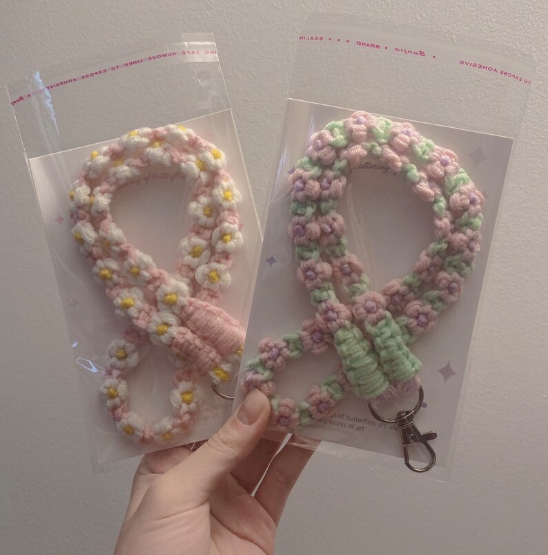 Handmade Flower Lanyard | Flower Lanyard | Cotton Lanyard | Work ...