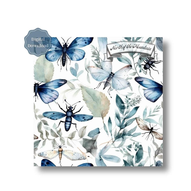 Bugs and Insects Digital Paper - Seamless Pattern, Printable Scrapbook ...