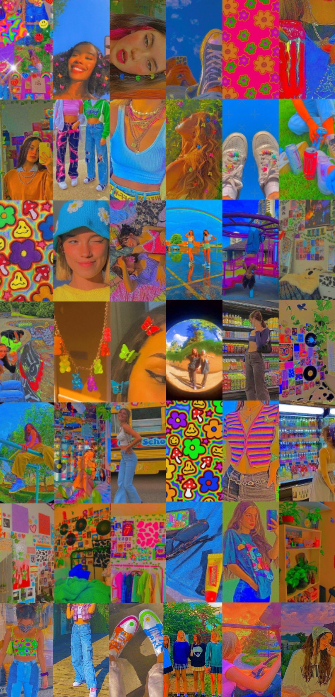 Indie Rainbow Photo Collage 50 Pcs DIGITAL DOWNLOAD - Etsy