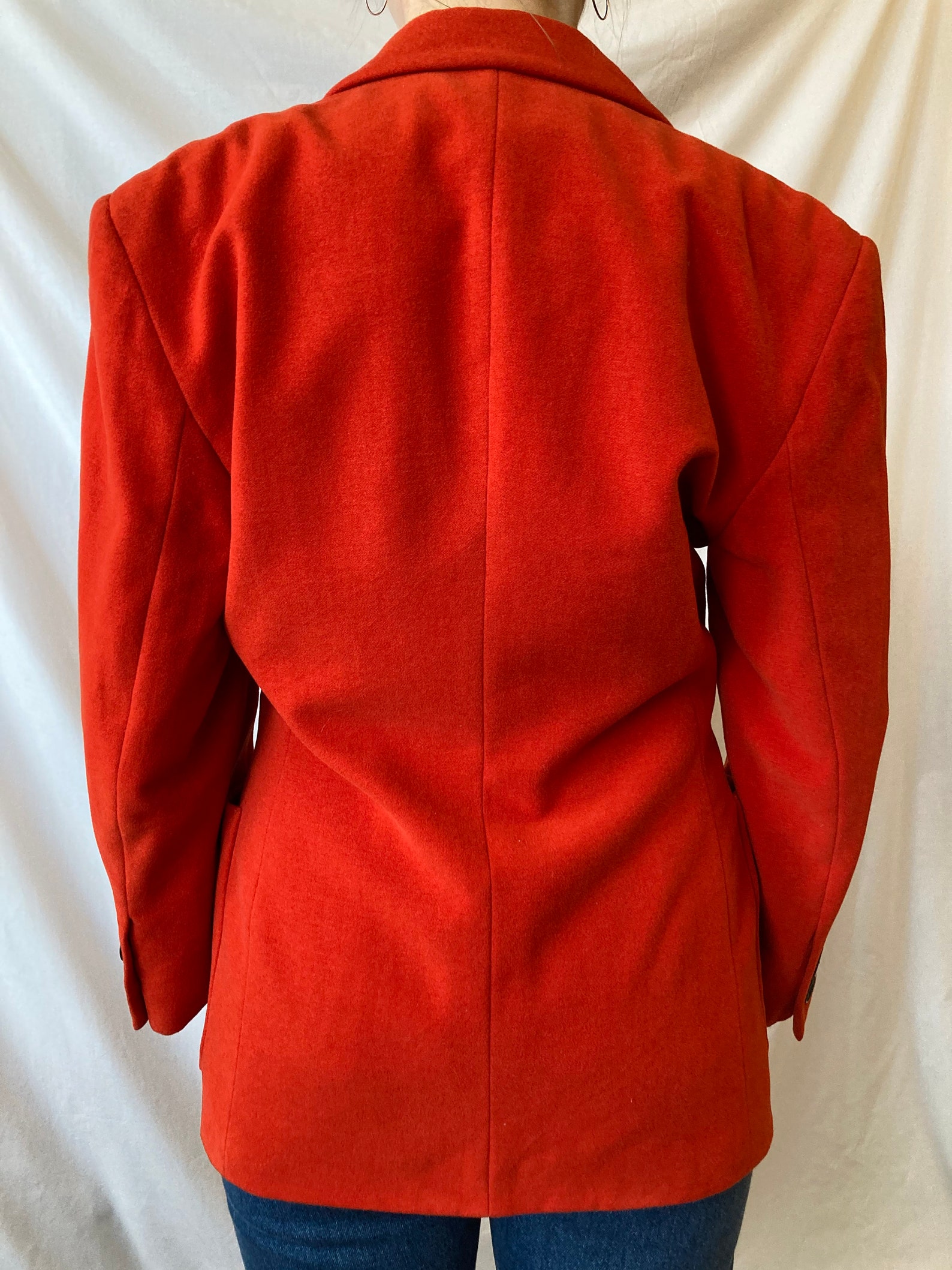 Escada Jacket Vintage Orange Blazer Wool - Etsy