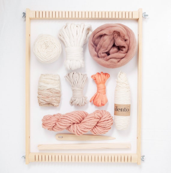 Beginners Weaving Kit Complete Loom Kit Gold Beginner - Etsy